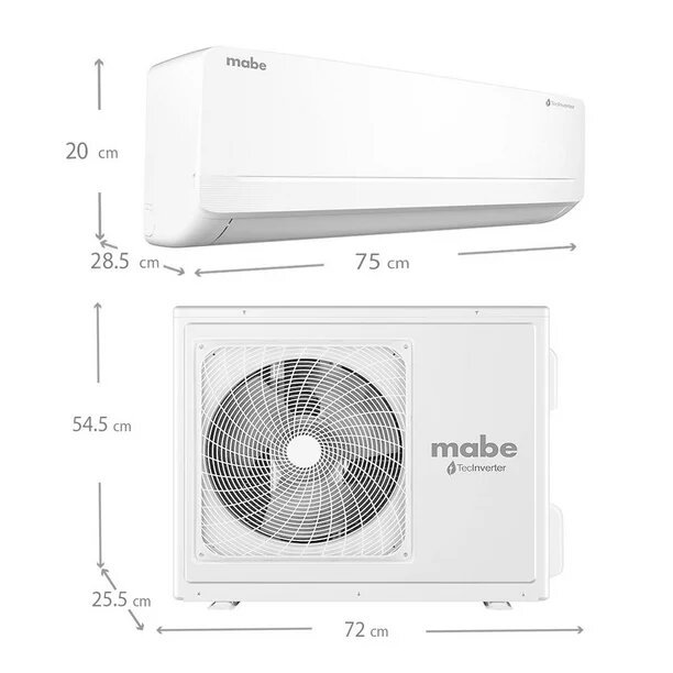 MiniSplit Inverter Mabe 1 tonelada 110v – Climas Inverter Monterrey